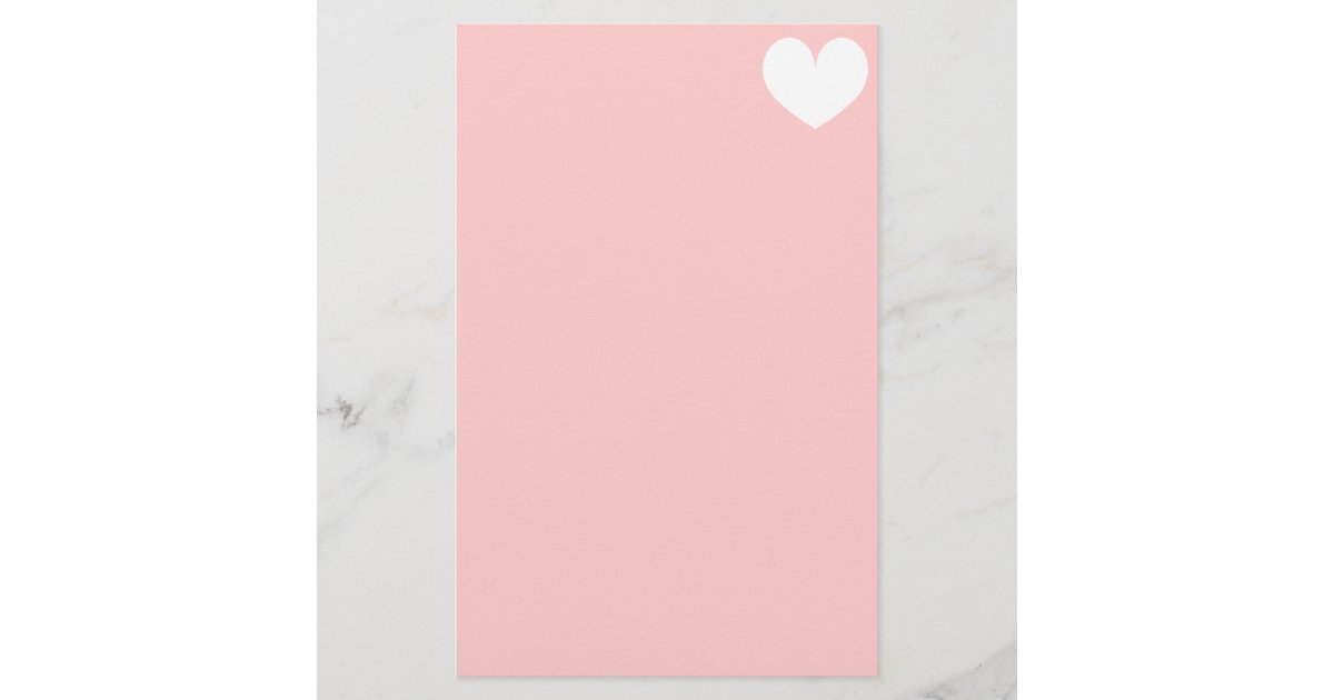 Romantic stationery writing paper | heart monogram | Zazzle