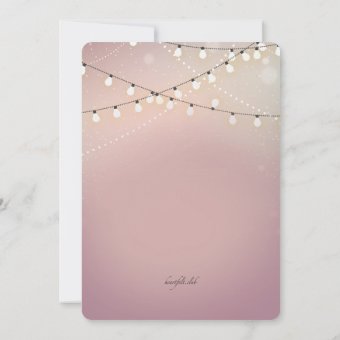 Romantic Strung Lights Post Wedding Invitation | Zazzle