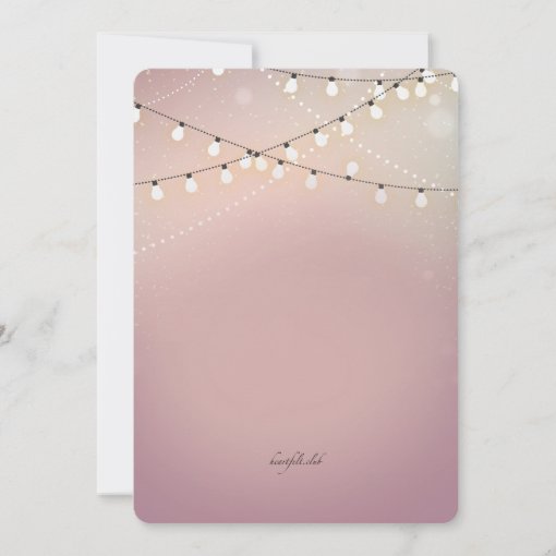 Romantic Strung Lights Post Wedding Invitation | Zazzle