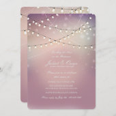 Romantic Strung Lights Post Wedding Invitation | Zazzle