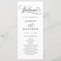 Romantic Swirly Calligraphy Wedding Ceremony Program | Zazzle