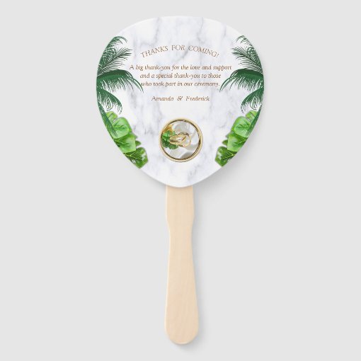 Romantic Tropical Hand Fans | Zazzle