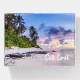 Romantic Tropical Island Beach Sunset Paperweight | Zazzle