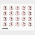 Romantic Unique Couple Wedding Classic Round Sticker | Zazzle