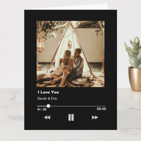 romantic valentine couple love music player card | Zazzle.com