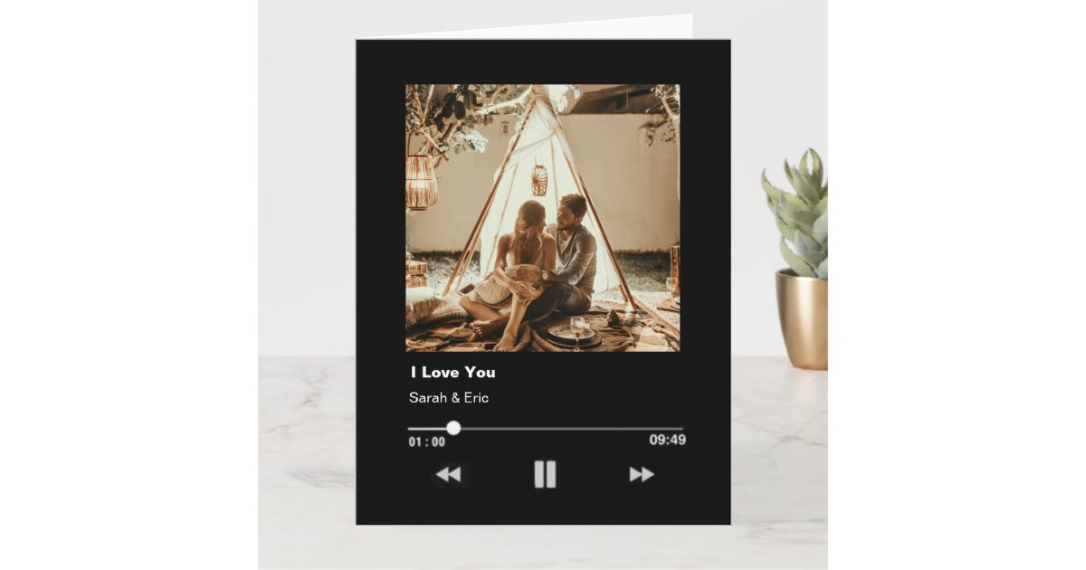 romantic valentine couple love music player card | Zazzle.com