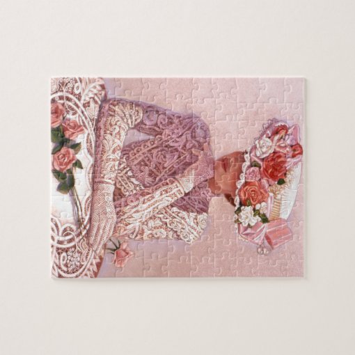 Romantic Victorian Lady Jigsaw Puzzle | Zazzle