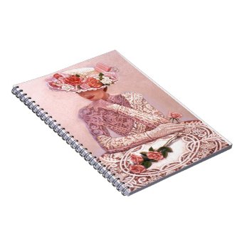 Romantic Victorian Lady Notebook | Zazzle