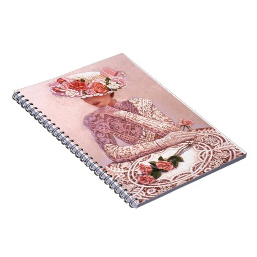 Romantic Victorian Lady Notebook | Zazzle