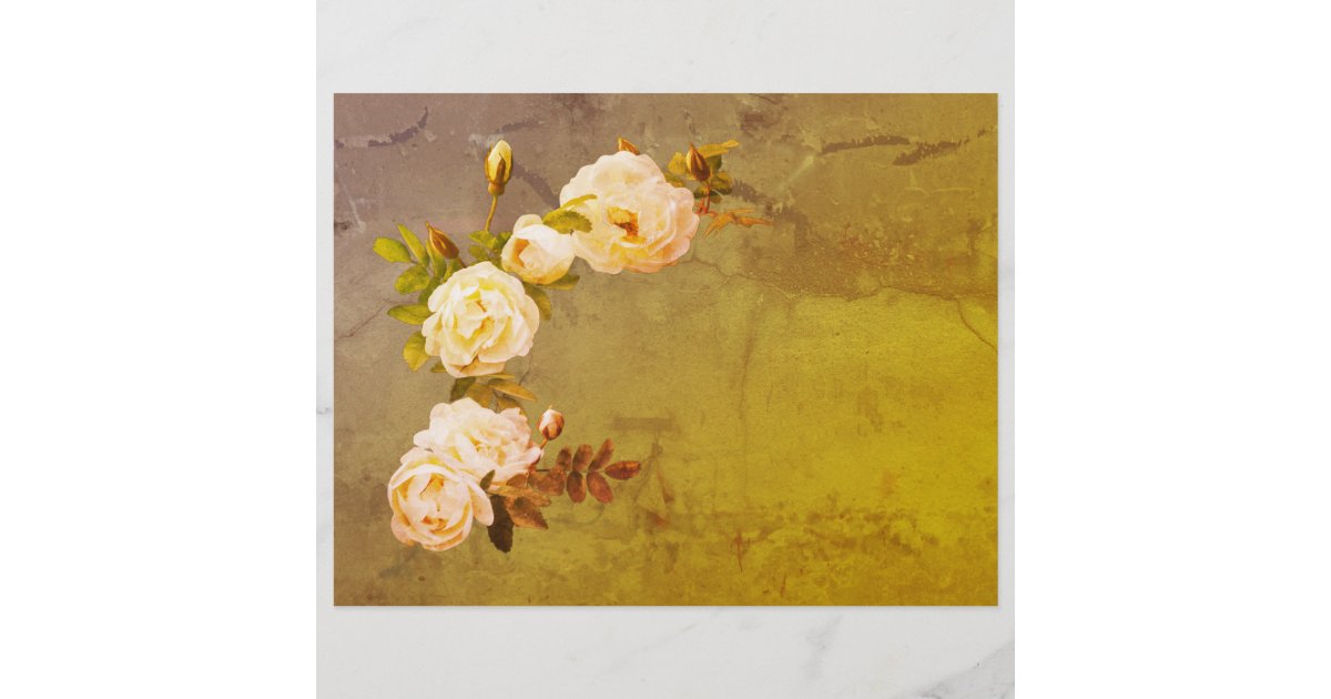 Romantic Vintage Roses Letterhead | Zazzle