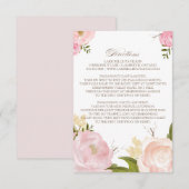 Romantic Watercolor Flowers Directions Card | Zazzle