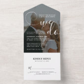 Romantic We Do Calligraphy Photo Script Wedding All In One Invitation ...