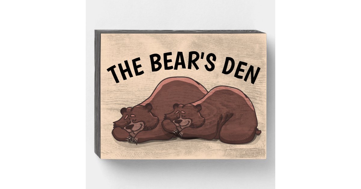 ROMANTIC WEDDING BEDROOM BEAR DEN WOOD SIGN | Zazzle