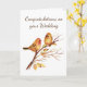 Romantic Wedding Bird Couple Congratulations Card | Zazzle