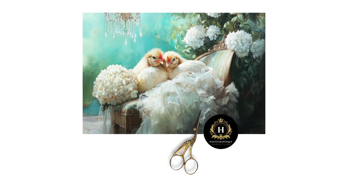 Romantic Wedding Chickens Decoupage Tissue Paper | Zazzle