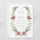 Romantic Winter Greenery Frame Wedding Invitation | Zazzle