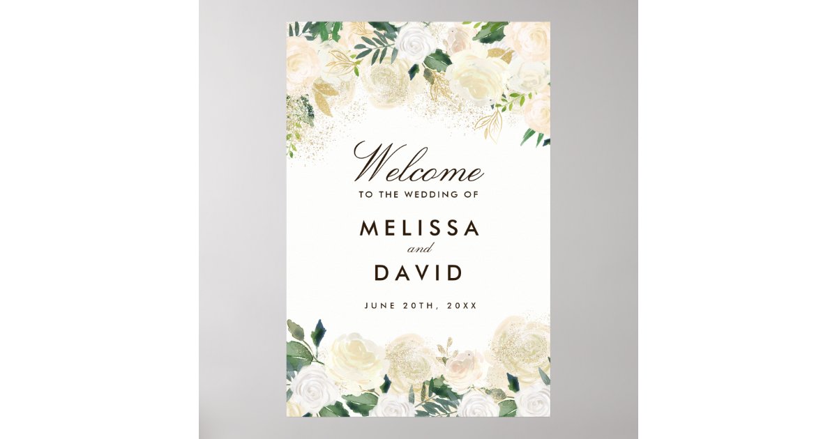 Romantic Woodland Wedding Welcome Sign (24x36) | Zazzle