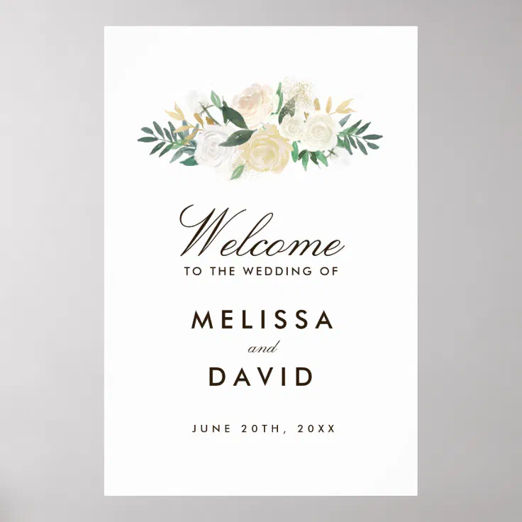 Romantic Woodland Wedding Welcome Sign (24x36) | Zazzle