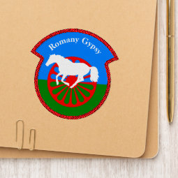 Romany Gypsy horse flag patch | Zazzle