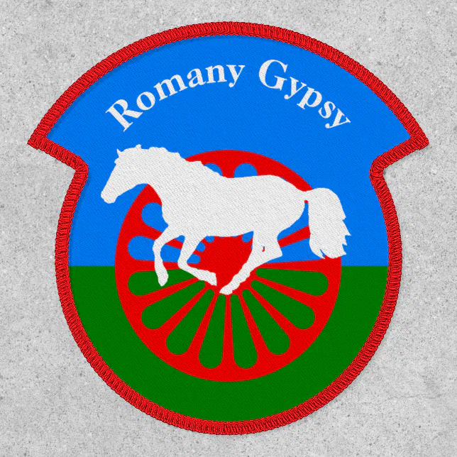 Romany Gypsy horse flag patch | Zazzle