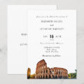 Rome Art Painting Wedding Invitation | Zazzle