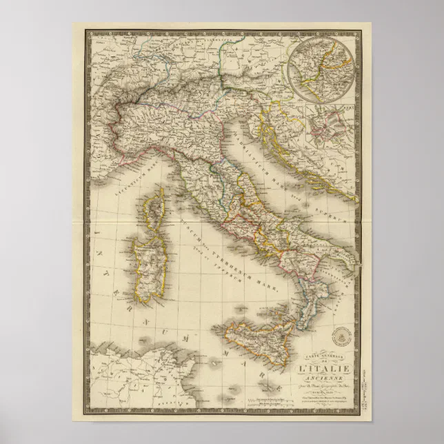 Rome Atlas Map Poster | Zazzle