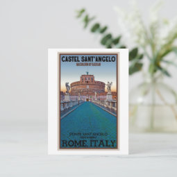 Rome - Castel Sant'Angelo Postcard | Zazzle