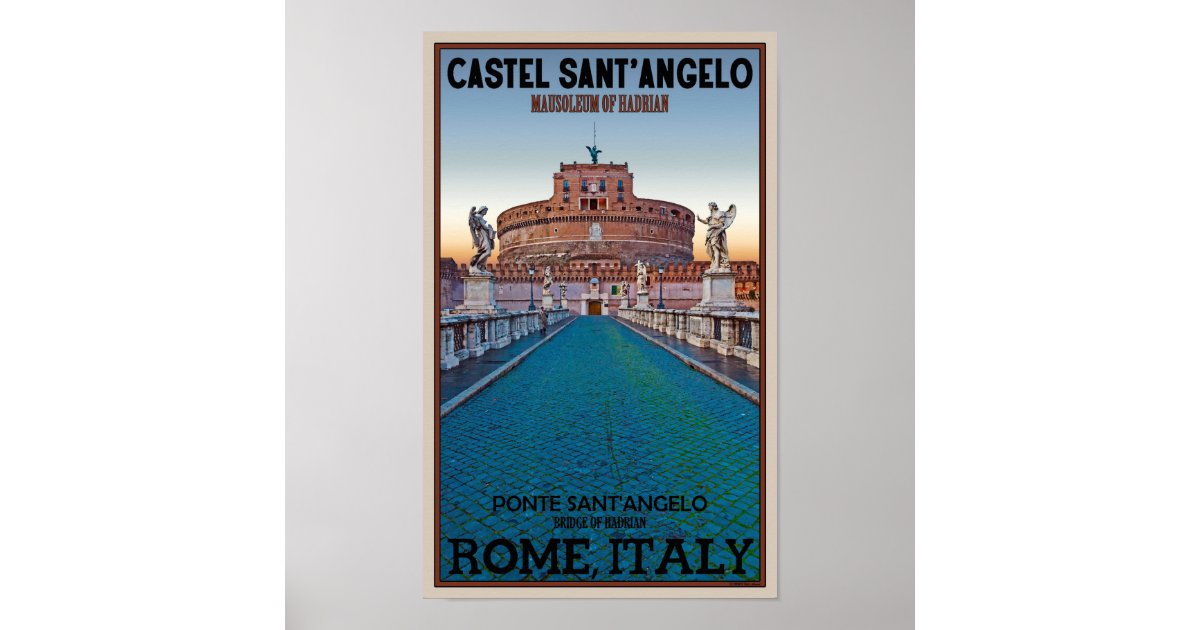 Rome - Castel Sant'Angelo Poster | Zazzle