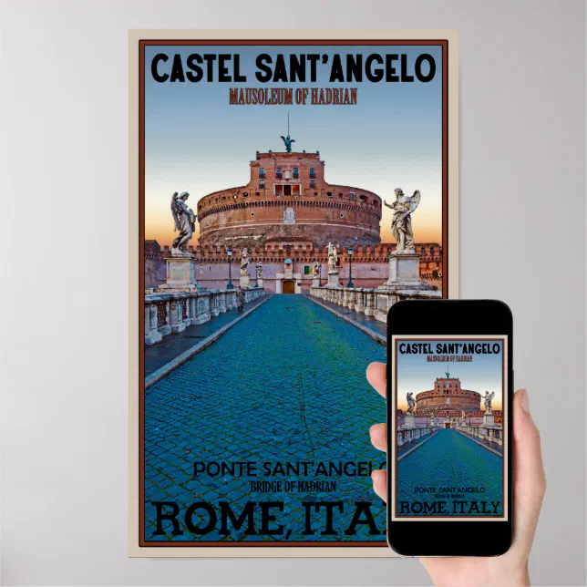 Rome - Castel Sant'Angelo Poster | Zazzle