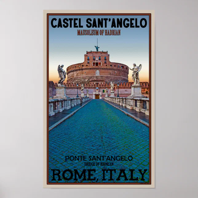 Rome - Castel Sant'Angelo Poster | Zazzle