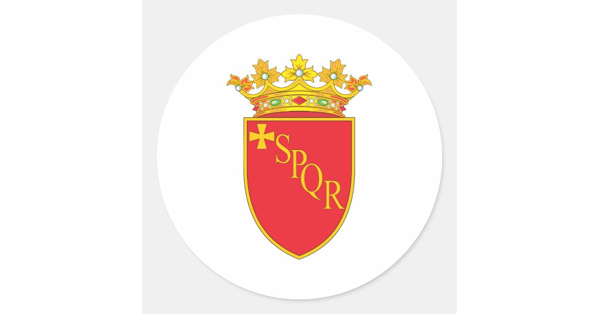 Rome Coat Of Arms Classic Round Sticker | Zazzle