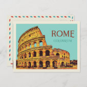 Rome colosseum illustration Italy Postcard | Zazzle