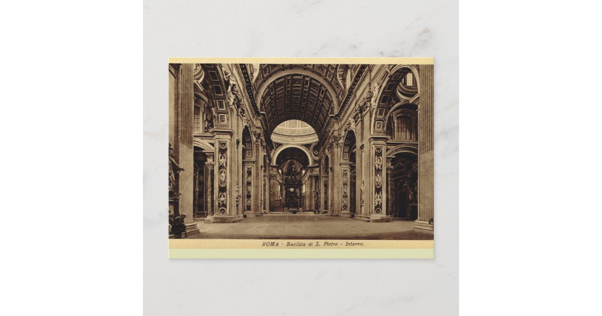 Rome, Inside St Paul's Basilica Postcard | Zazzle