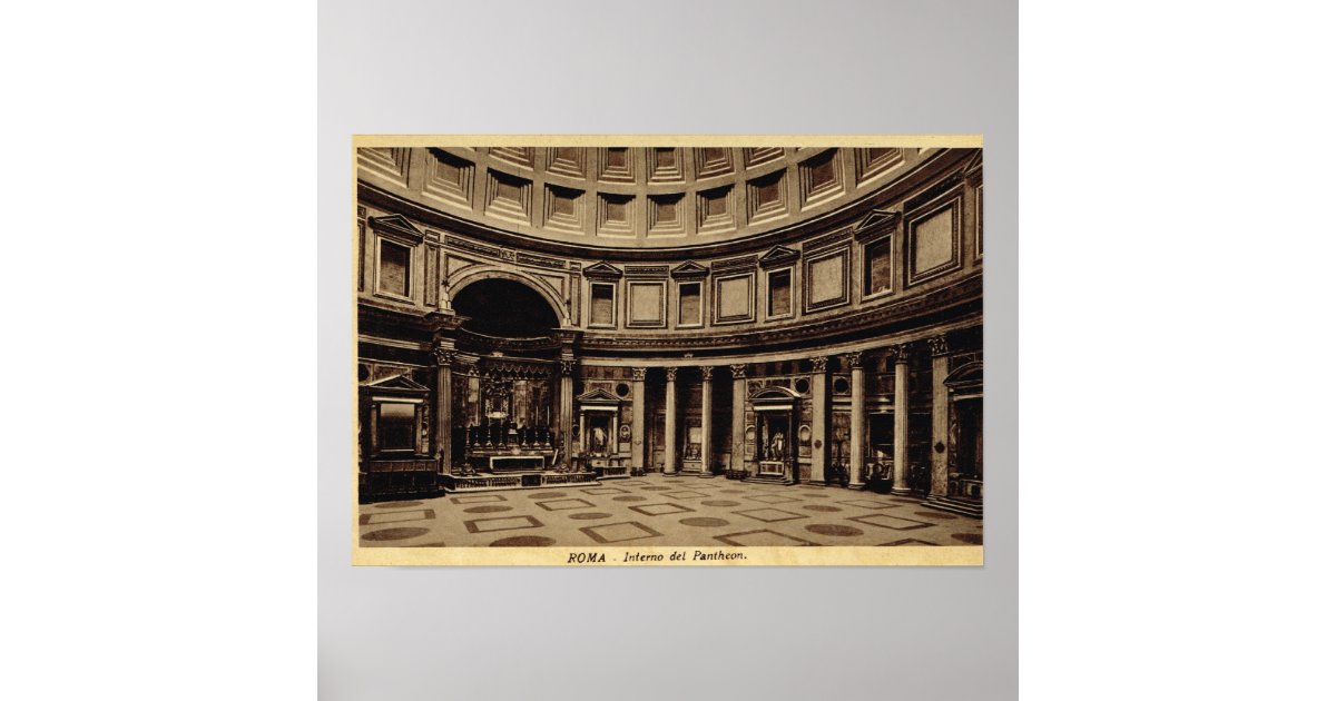 Rome Inside the Pantheon Poster | Zazzle