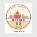 Rome Italy City Skyline Emblem Sticker | Zazzle