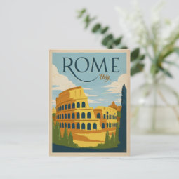 Rome, Italy Colosseum Postcard | Zazzle