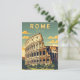 Rome Italy Colosseum Travel Art Vintage Postcard | Zazzle