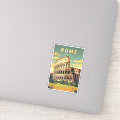 Rome Italy Colosseum Travel Art Vintage Sticker | Zazzle
