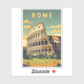 Rome Italy Colosseum Travel Art Vintage Sticker | Zazzle