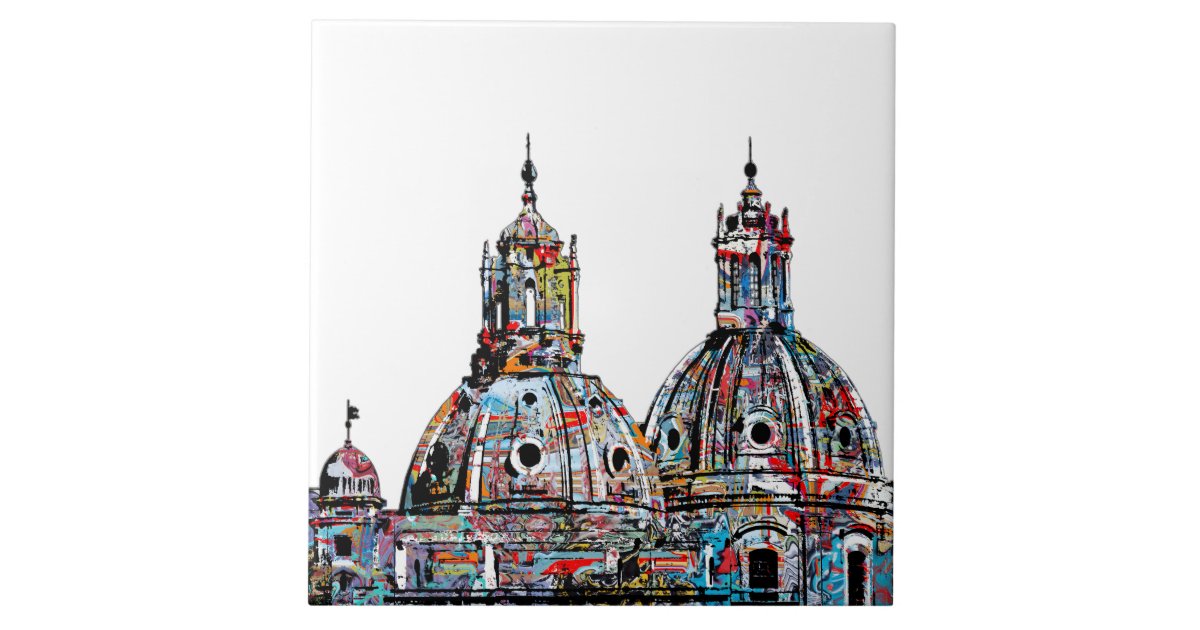 Rome, Italy in graffiti Tile | Zazzle
