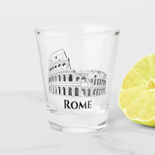Rome Italy Italian Colosseum Shot Glass | Zazzle.com