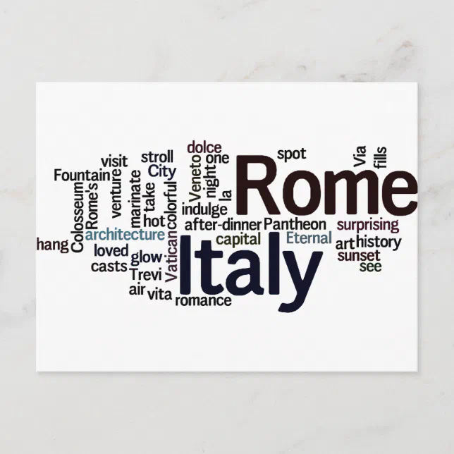 Rome Italy Postcard | Zazzle