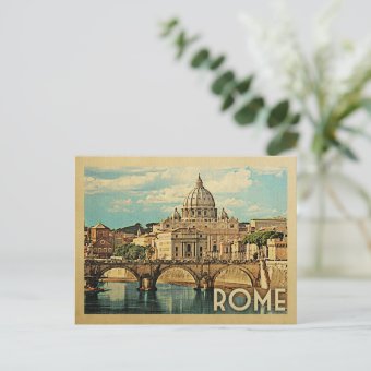 Rome Italy Postcard Vintage Travel | Zazzle