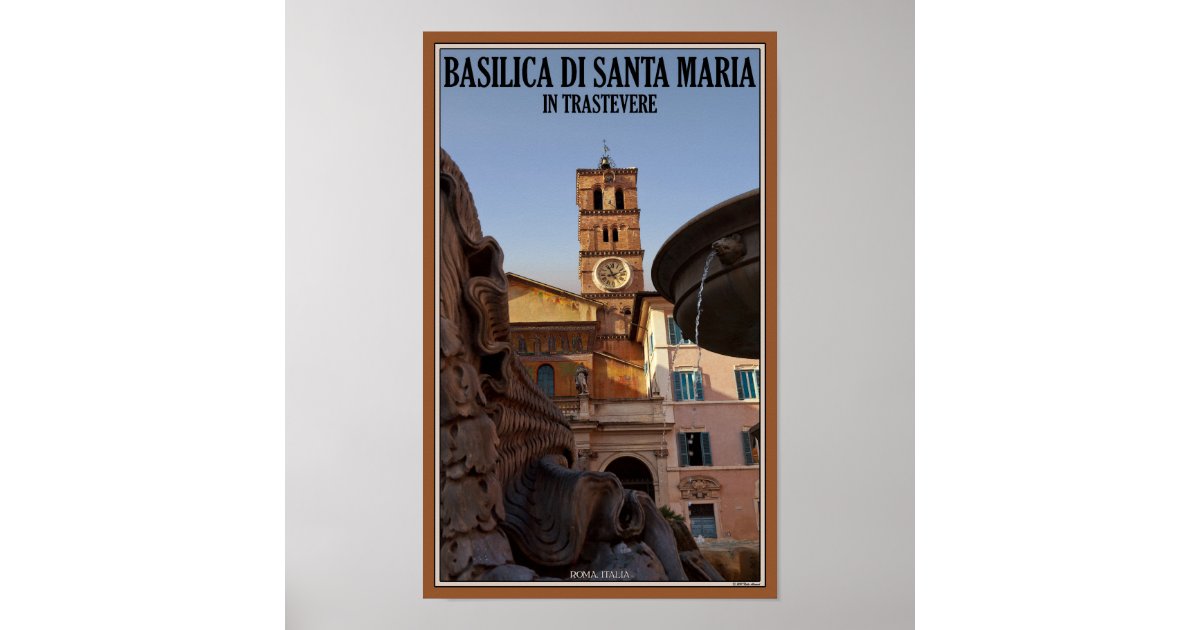 Rome - Santa Maria in Trastevere Poster | Zazzle