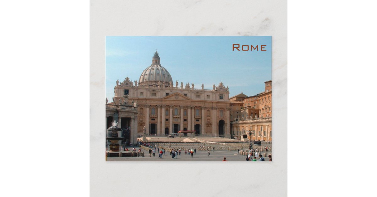 Rome - St Peter's Basilica Postcard | Zazzle