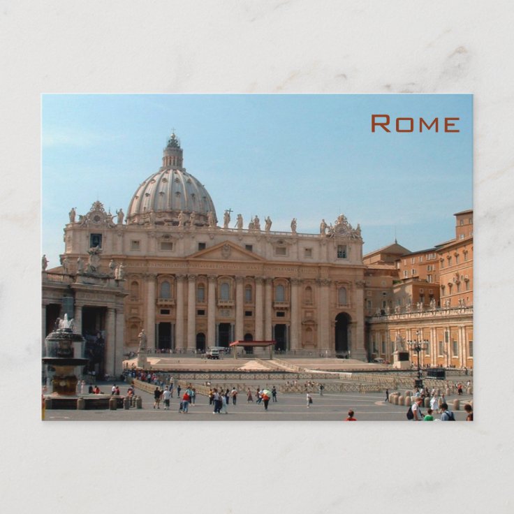 Rome - St Peter's Basilica Postcard | Zazzle