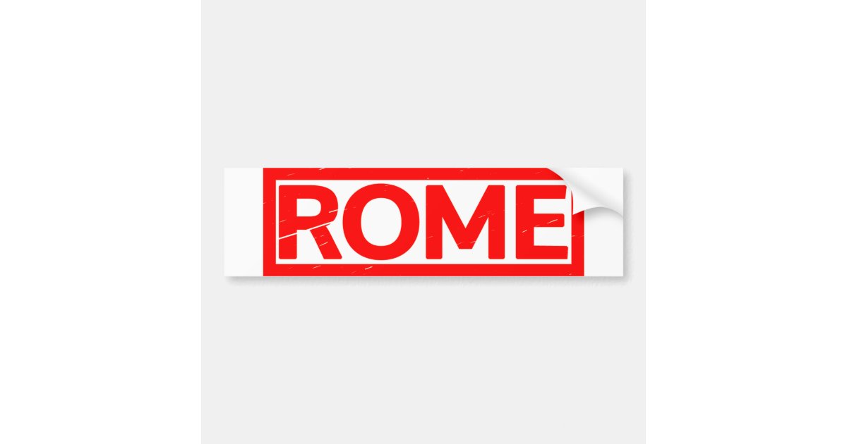 Rome Stamp Bumper Sticker | Zazzle