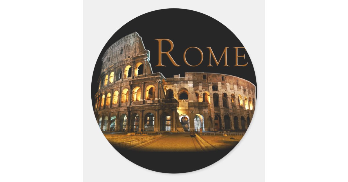 Rome: The Colosseum Classic Round Sticker | Zazzle