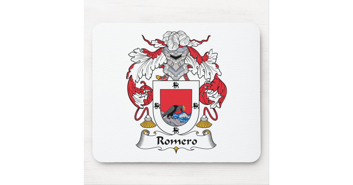 Romero Family Crest Mouse Pad | Zazzle
