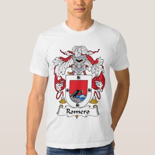 Romero Family Crest T Shirt | Zazzle